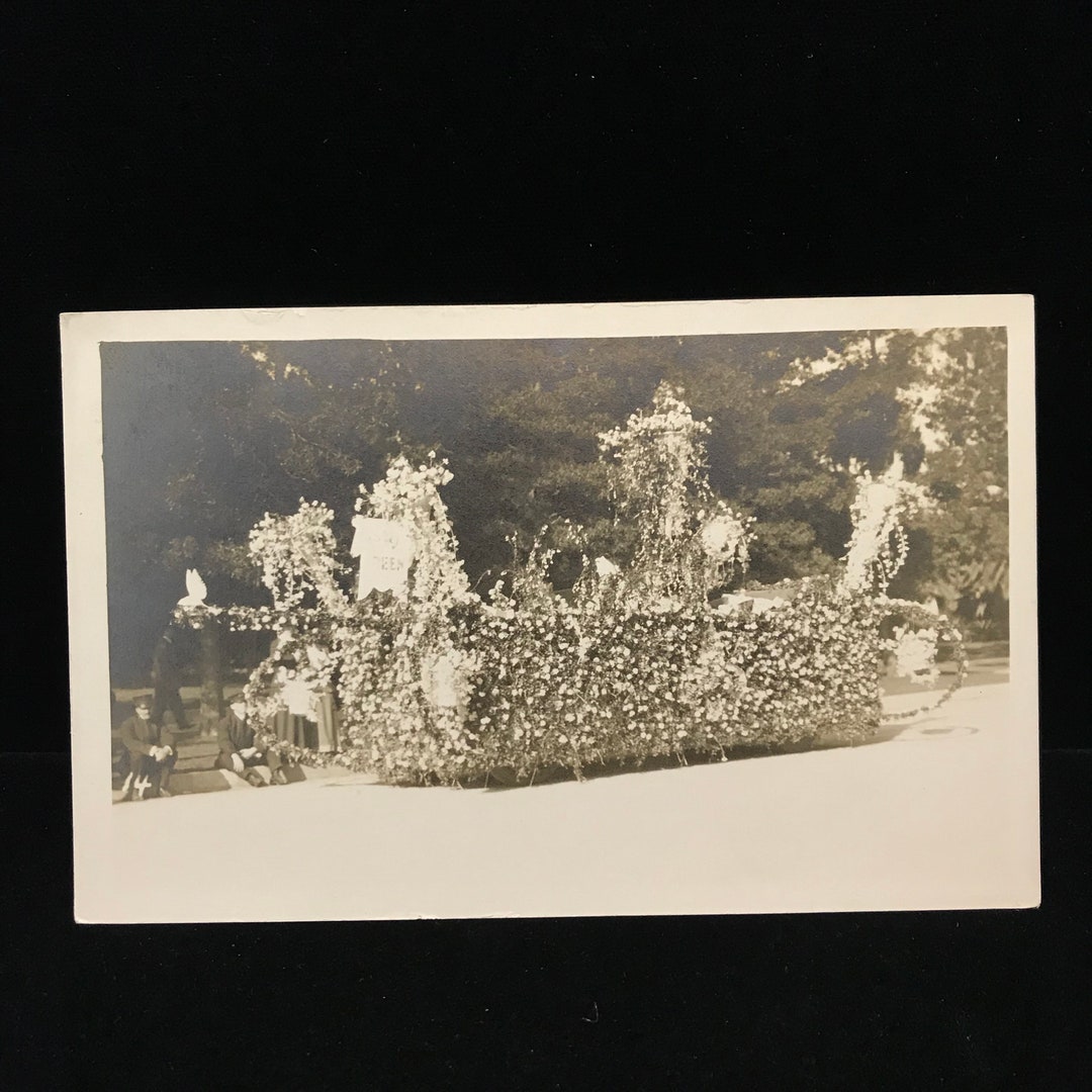 Vintage California Rose Parade Float Real Photo Postcard C.1920//rose ...