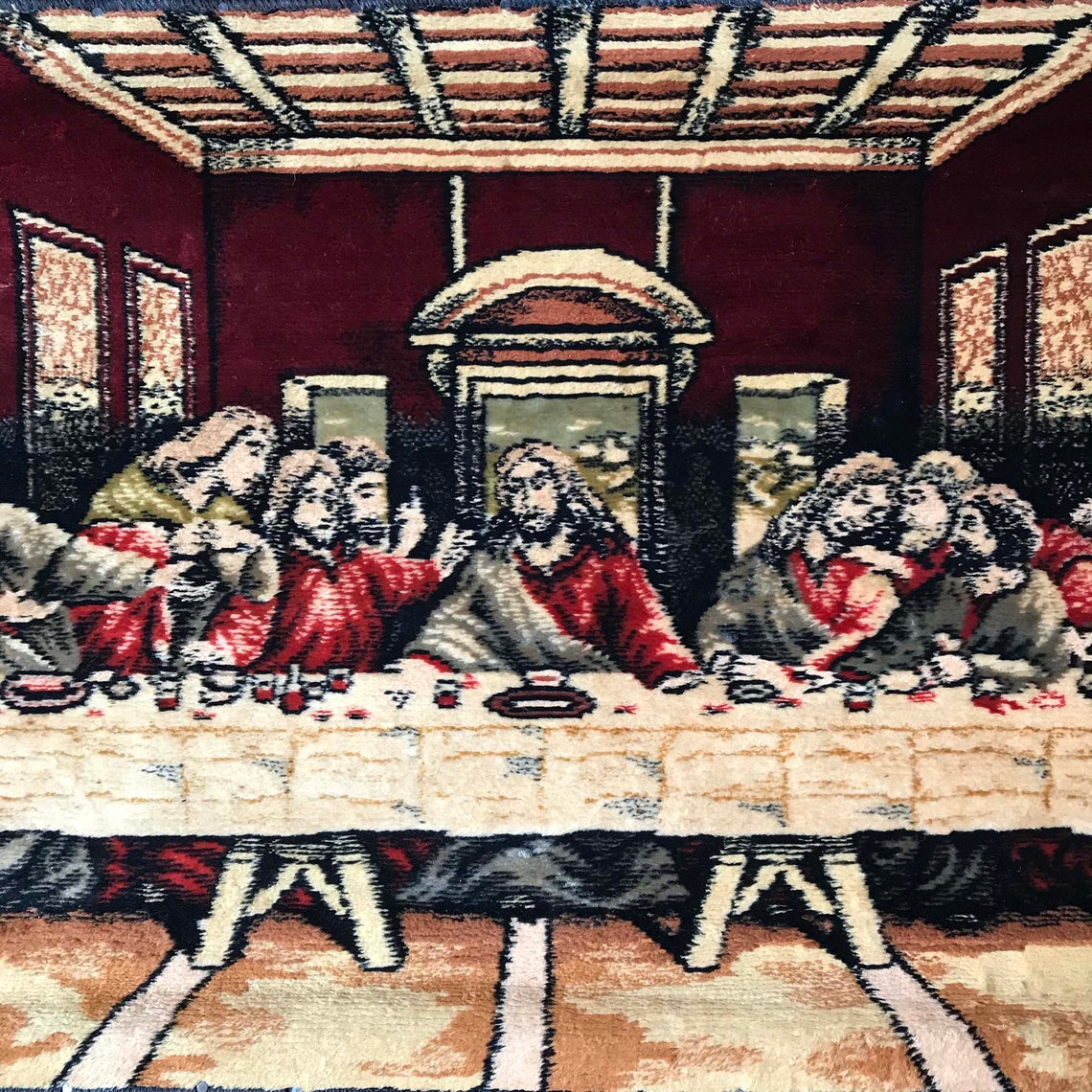 Vintage Last Supper Tapestry//c. 1950 Rich Colors Religious - Etsy