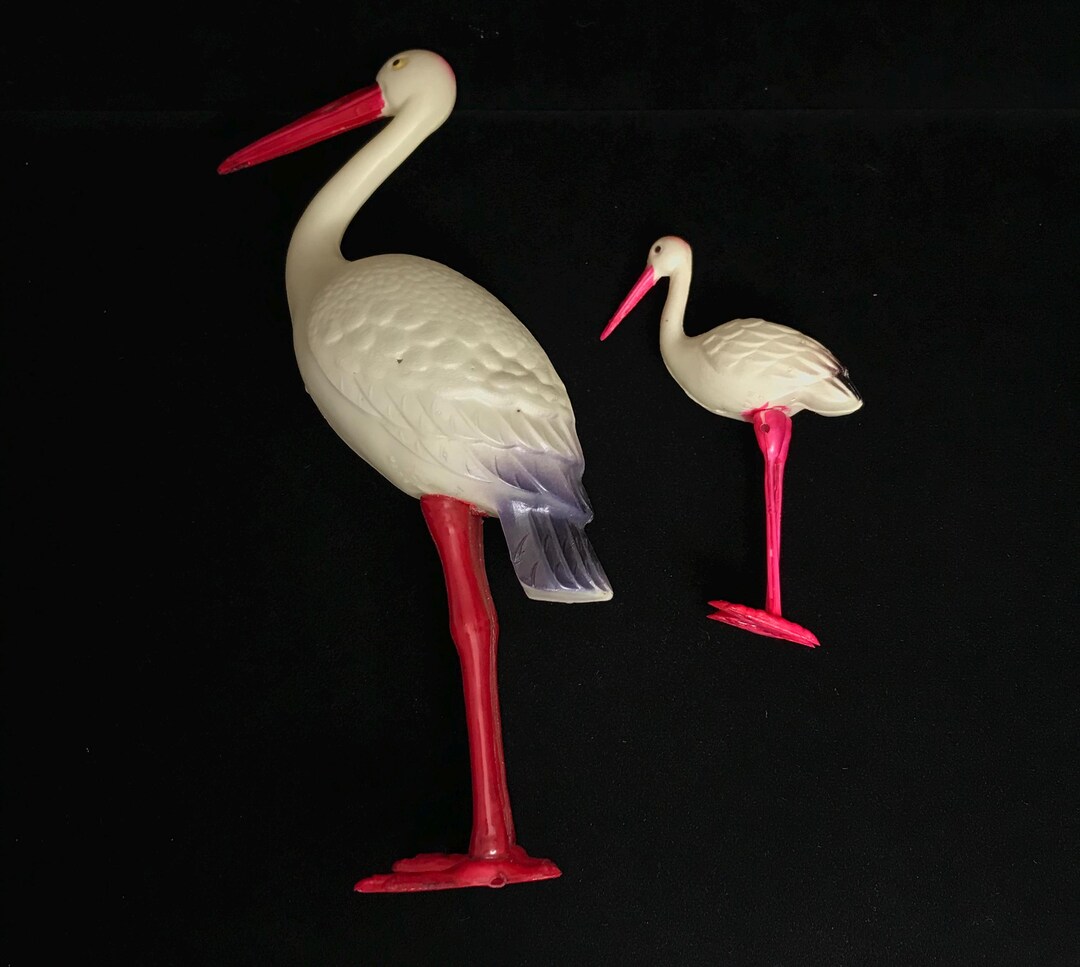 Pair Celluloid Storks-japan //vintage Stork Toy//celluloid Bird ...