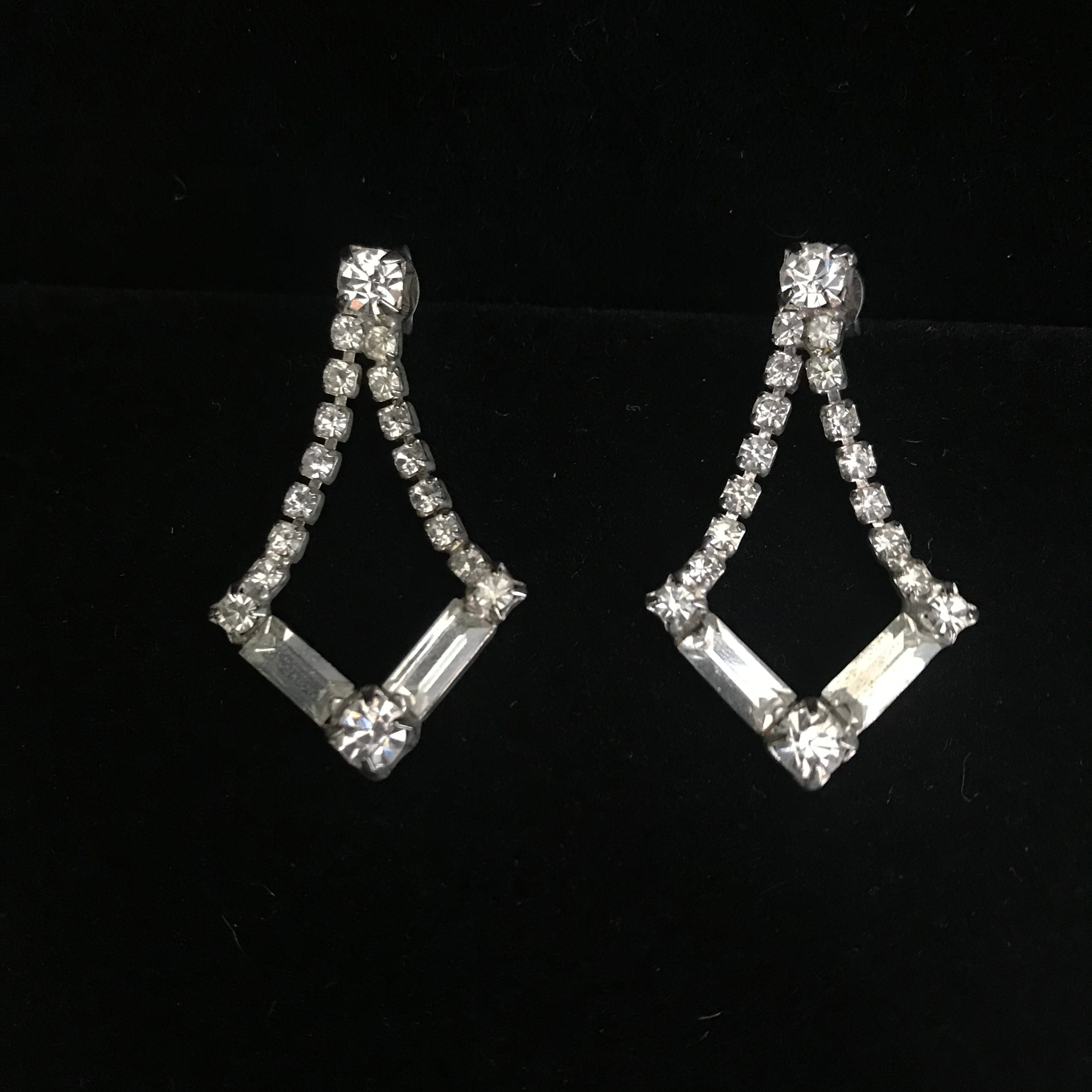 Art Deco Rhinestone Jewelry Set//vintage Rhinestone Necklace//vintage ...