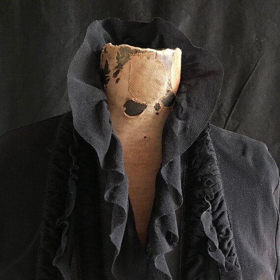 Black Gaultier robe//black stretch mesh Gaultier jack… - Gem