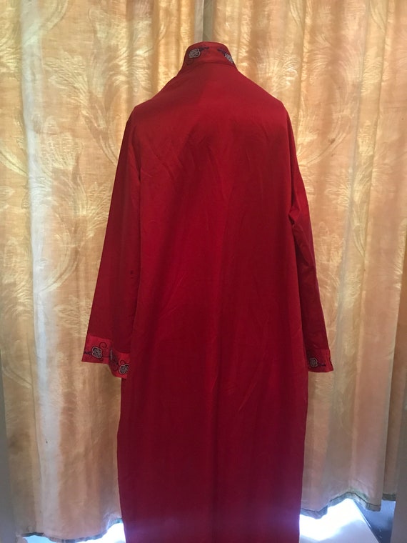 50's vintage shiney red satin Chinese robe //MEDIUM v… - Gem