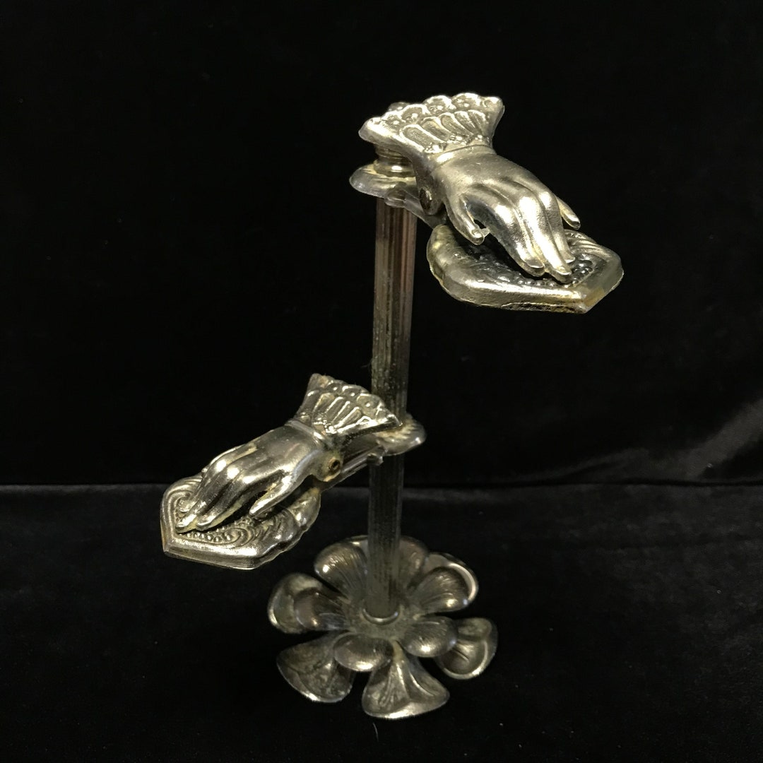 Vintage Hand Clip//victorian Hand Stand//victorian Hand Display//metal ...