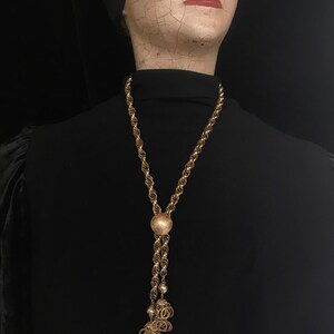 Long Gold Plated Rope Chain Bolero Necklace With Multi-ring - Etsy