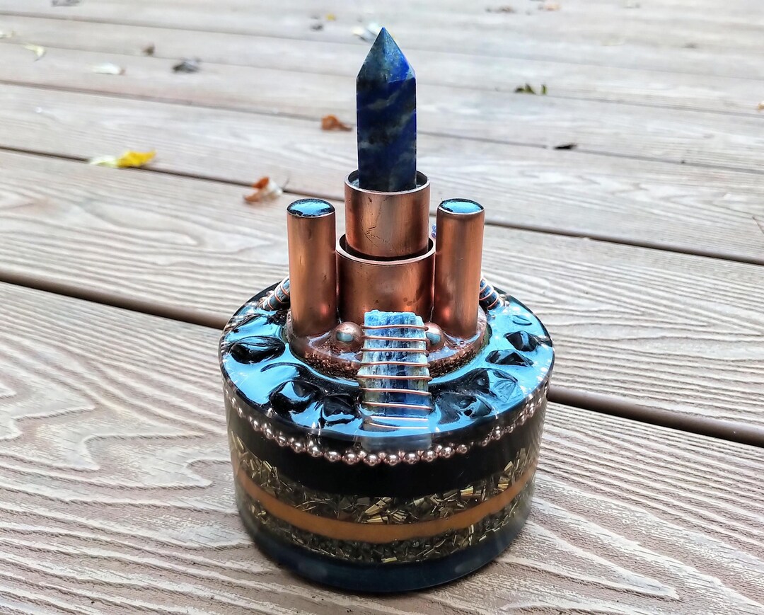 Powerful Orgone Harmonizer With Lapis Lazuli, Kyanite, Obsidian, Shungite & Agate - EMF ...