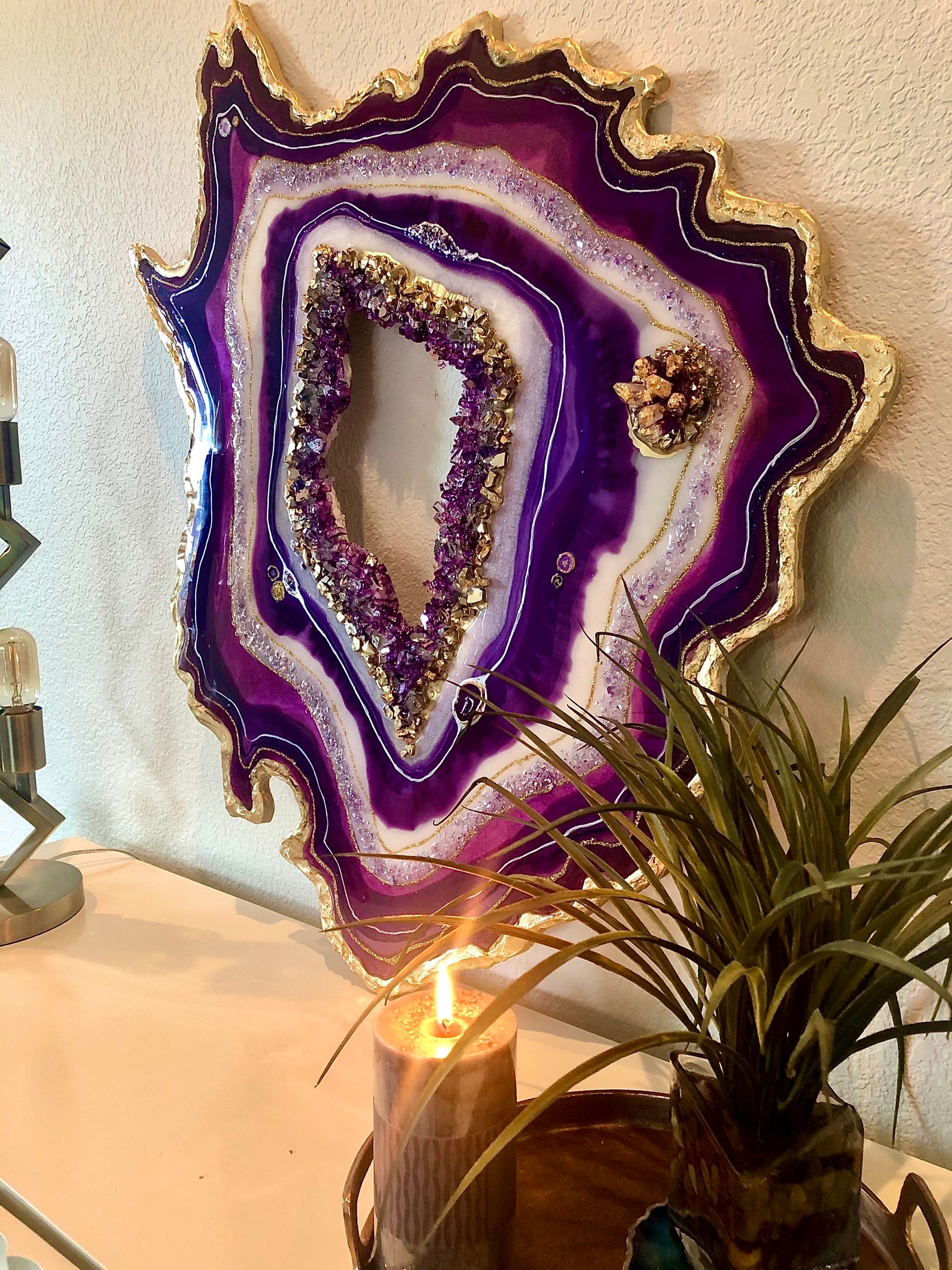 30” Large Geode Wallart - Etsy