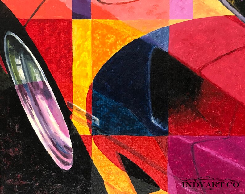 Ferrari F40 - Quarter Panel Detail, Geometric Series Original Oil ...