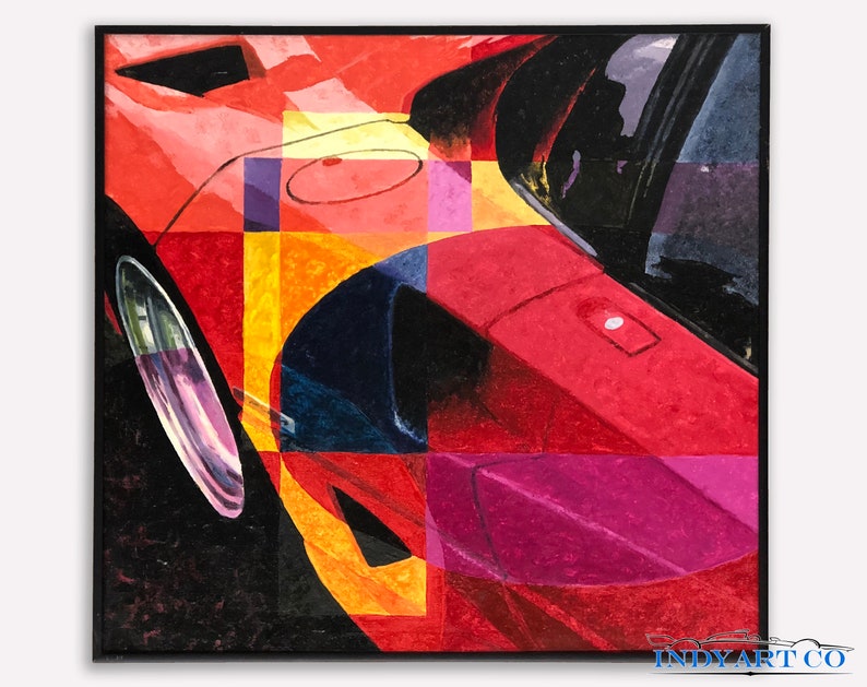 Ferrari F40 - Quarter Panel Detail, Geometric Series Original Oil ...