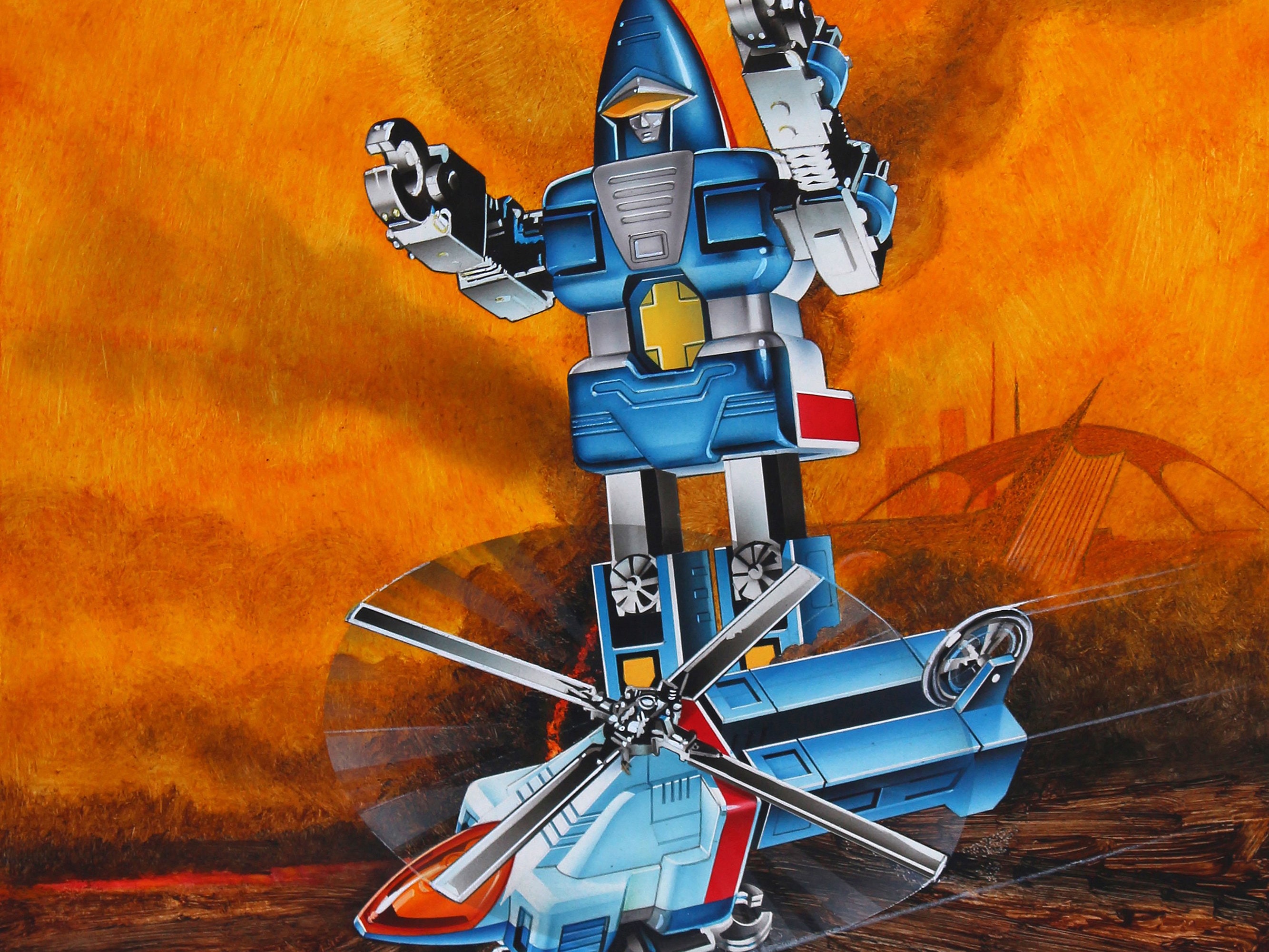 Tonka Toys 80s Gobots Cop-tur Giclee Print Poster Artwork Art ...