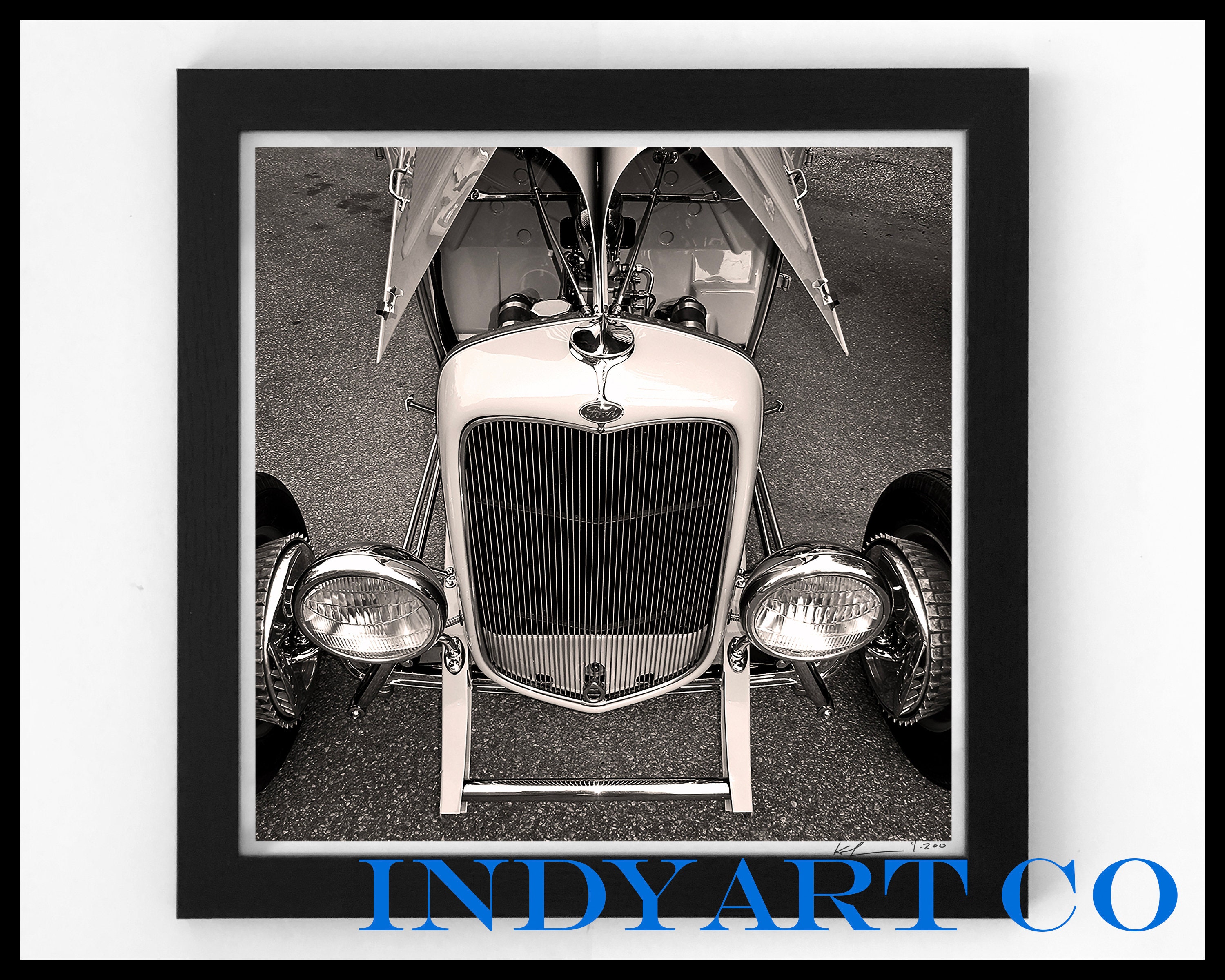 Classic 1932 Ford Front End in Black & White 10 X - Etsy