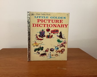 Vintage Little Golden Picture Dictionary Book 1977/ Vintage Dictionary ...