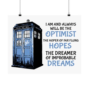 Tardis Doctor Who POSTER Premium Matte Wall Hanging - Etsy
