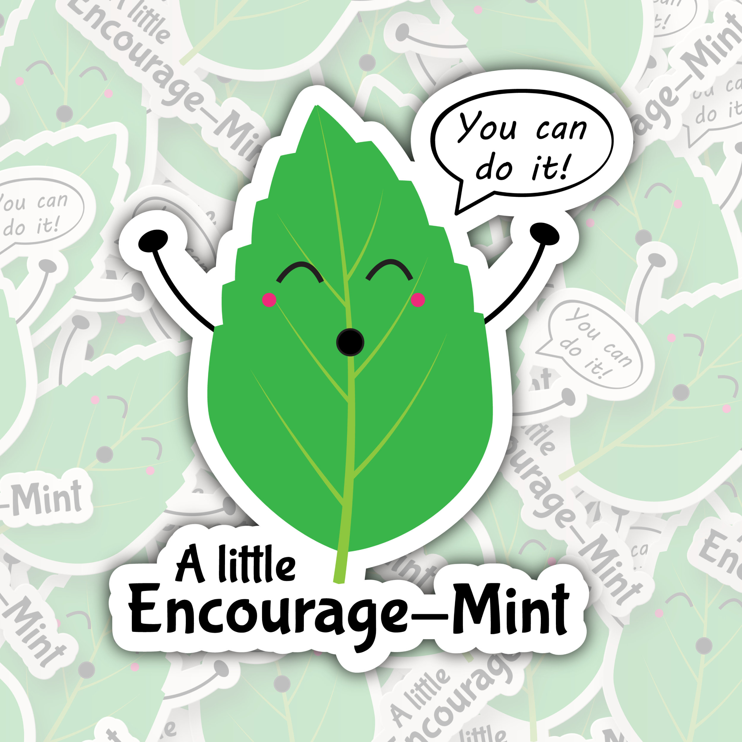A Little Encourage-mint STICKER Die Cut Waterproof Vinyl - Etsy