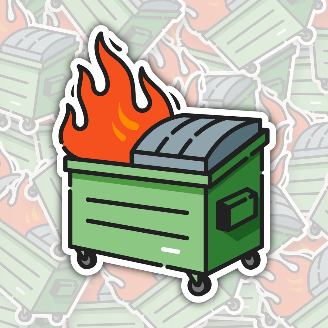 Dumpster Fire STICKER OR MAGNET Die-cut Vinyl Decal Waterproof ...