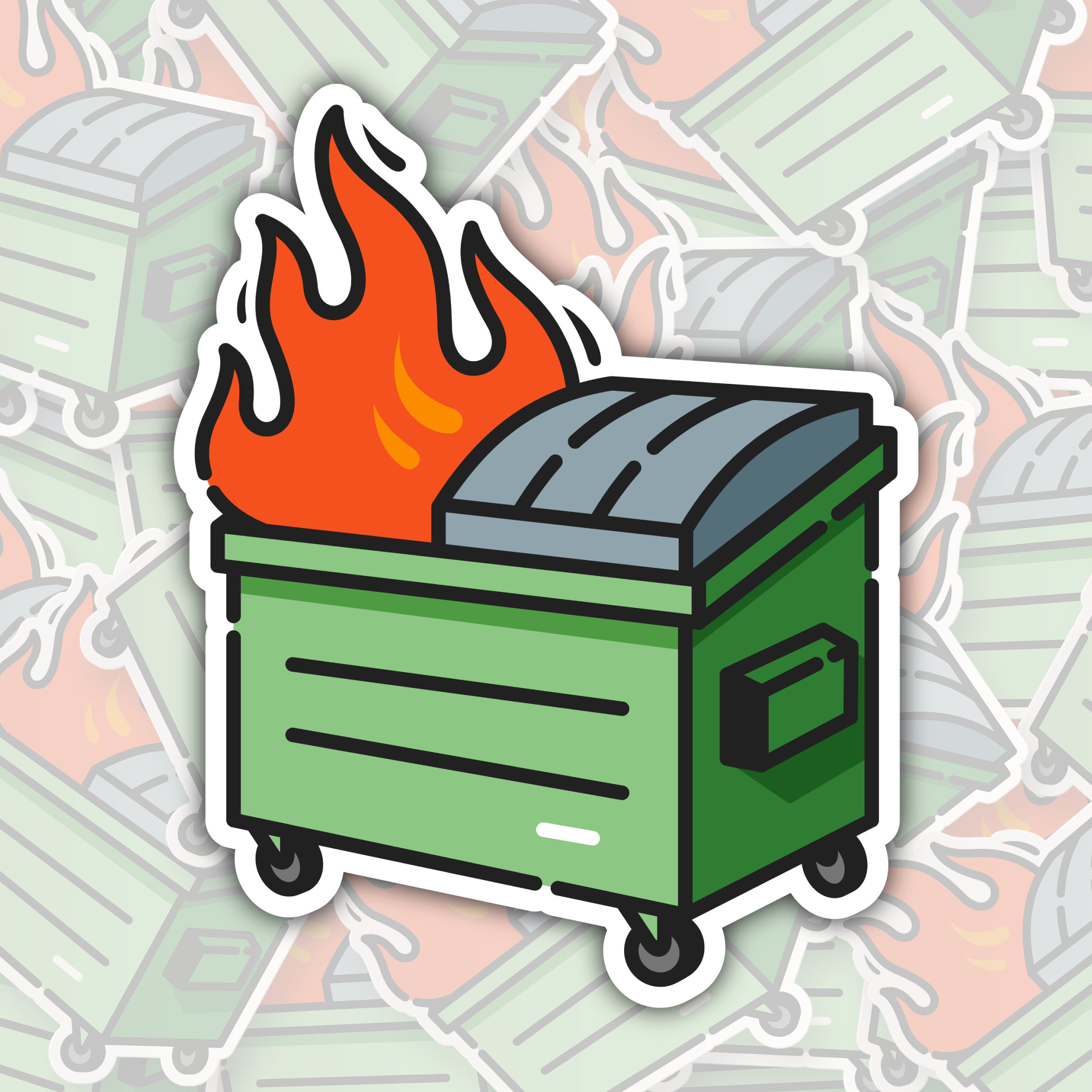 Dumpster Fire STICKER Die Cut Waterproof Vinyl Sticker - Etsy