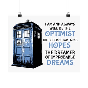 Tardis Doctor Who POSTER Premium Matte Wall Hanging - Etsy