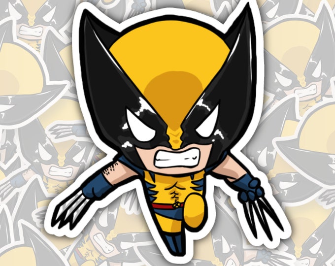 Wolverine Yellow Mask Sugar Skull 3x4 Vinyl Sticker - Etsy