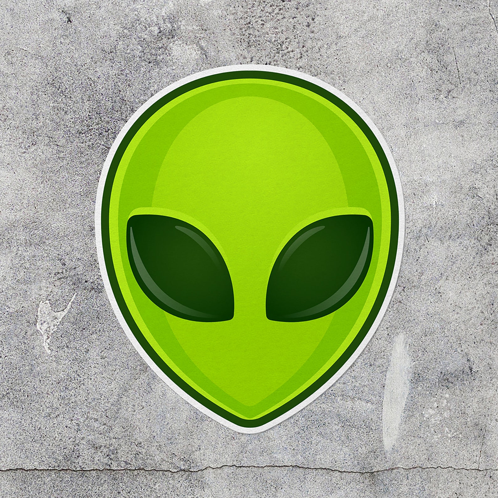 Alien Face STICKER Die Cut Waterproof Vinyl Sticker - Etsy