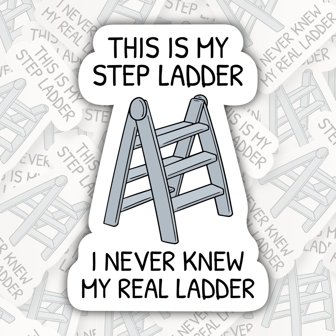 This is My Step Ladder I Never Knew My Real Ladder STICKER - Etsy