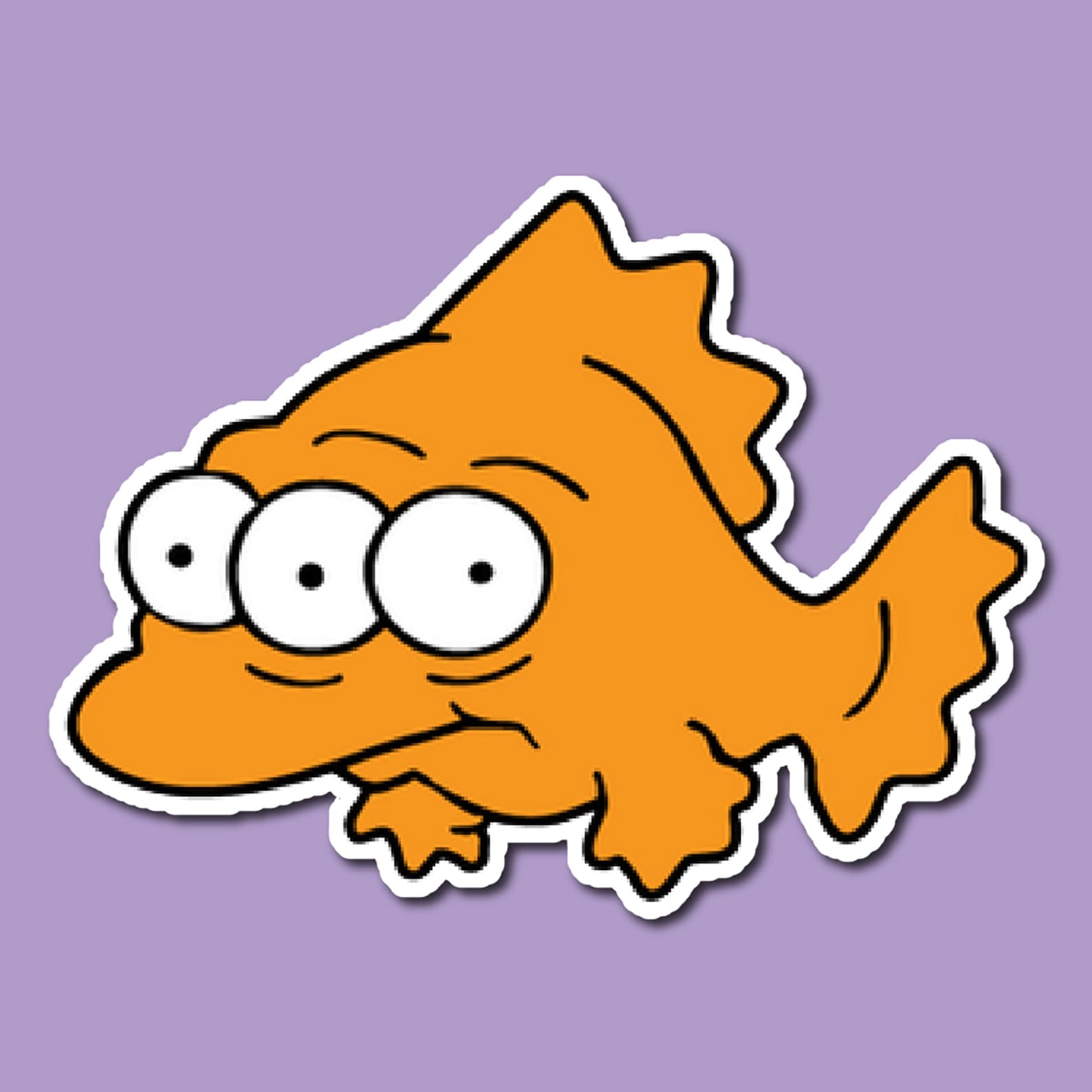 Blinky the Three-Eyed Fish STICKER Die Cut Waterproof Vinyl | Etsy