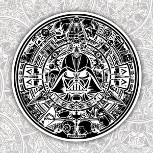 Darth Vader Aztec Calendar STICKER OR MAGNET Die-cut Vinyl Decal ...