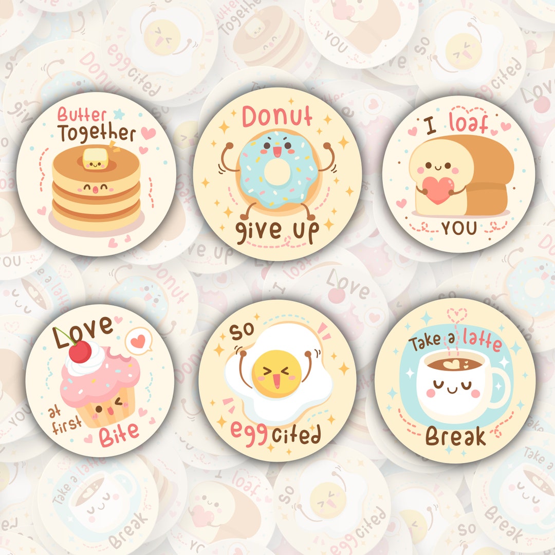 Food Pun / Cute Saying STICKERS 6 Designs to Choose From - Etsy