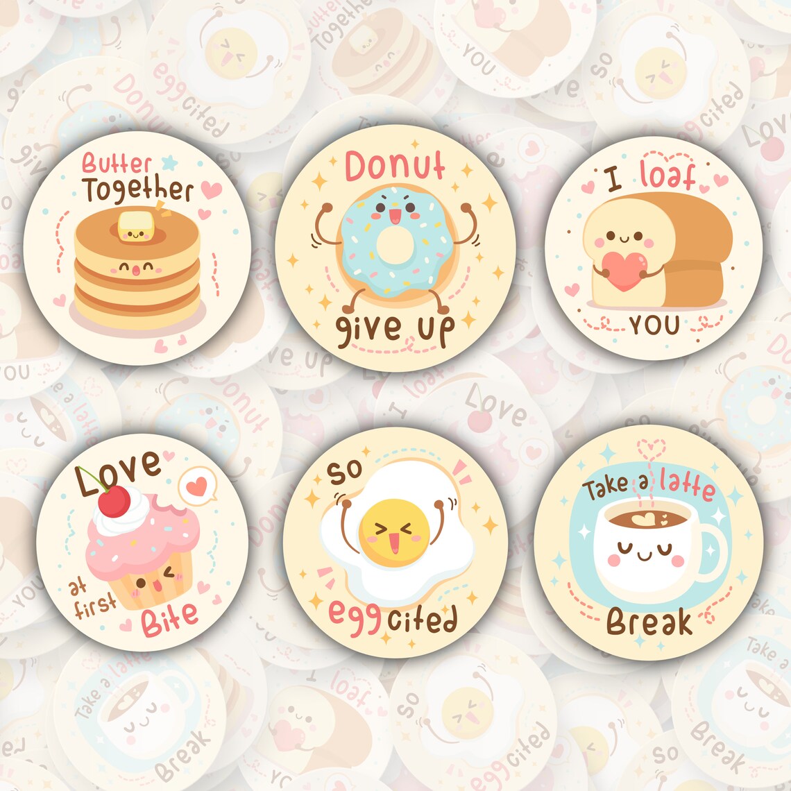Food Pun / Cute Saying STICKERS 6 Designs to Choose From - Etsy