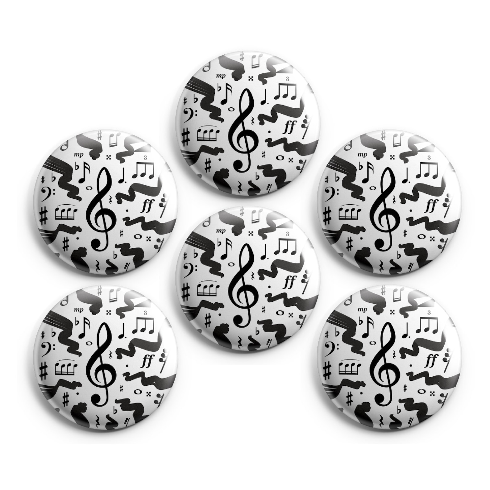 MUSIC NOTES SYMBOLS Magnets / Pinback Buttons / Badges 1 - Etsy