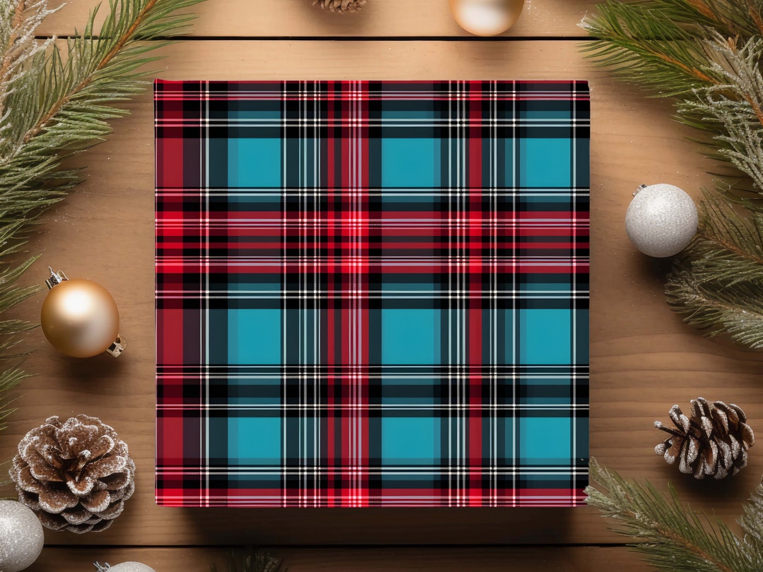 Plaid Gift Wrap, Tartan Pattern Wrapping Paper, Holiday Gift Wrap Roll ...