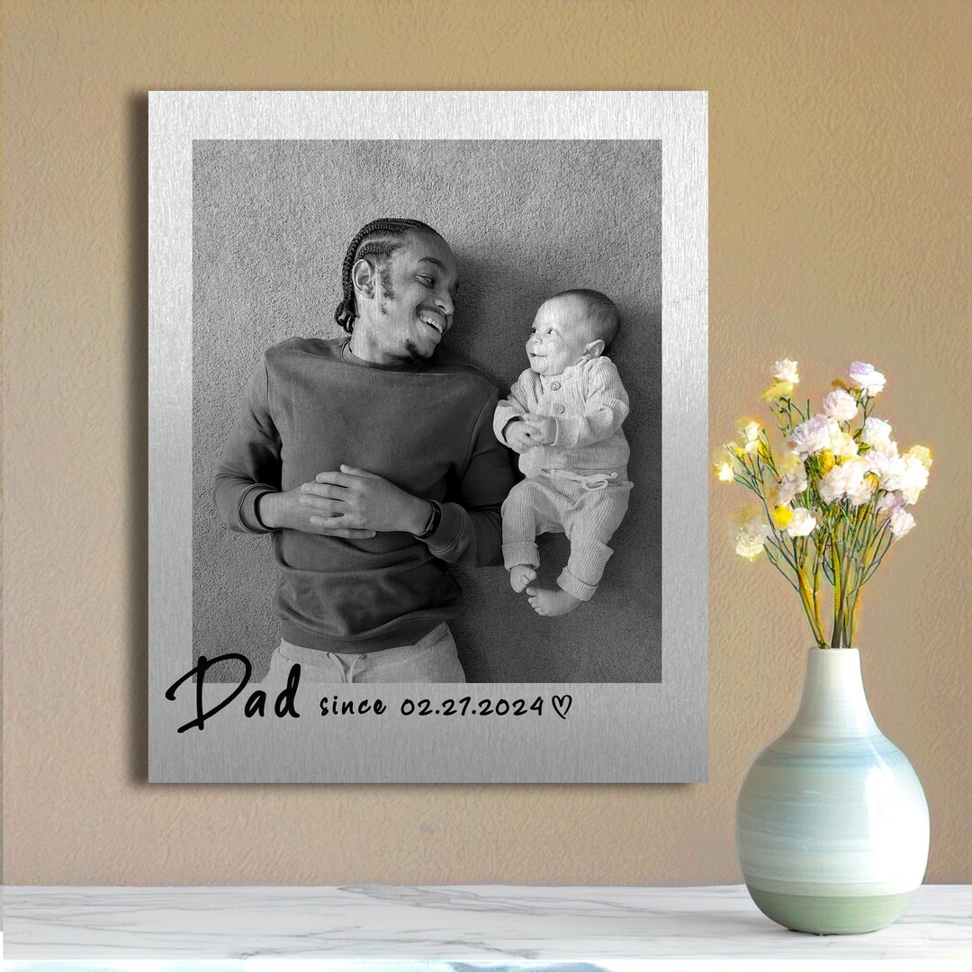 Custom Photo Dad, Father's Day Gift Wall Art, Personalized Dad Portrait ...