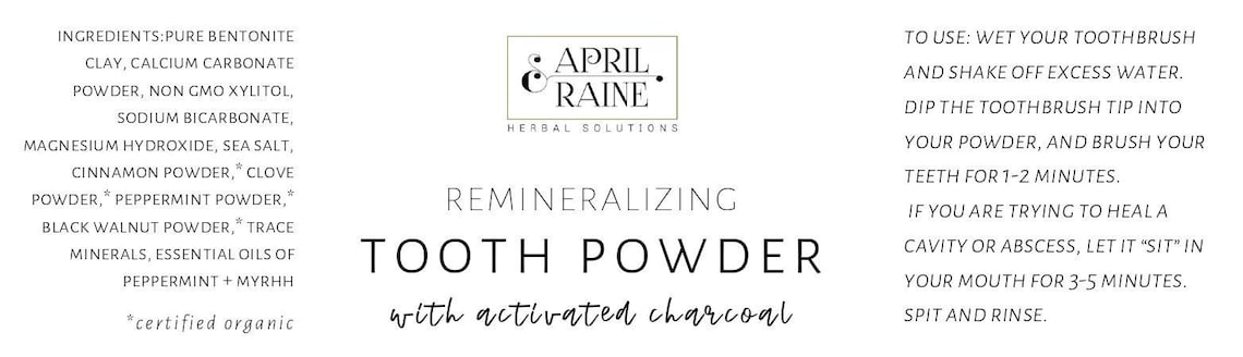 Remineralizing Tooth Powder Natural Tooth Powder Whitening - Etsy