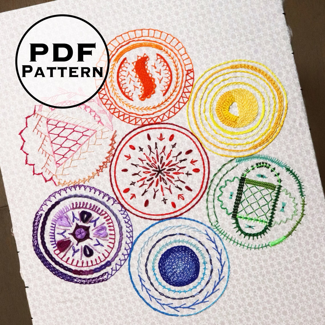 90-variation Chain Stitch Sampler | Hand Embroidery Pattern With Video ...