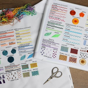 Hand Embroidery Intermediate Modular Sampler | PDF Pattern - Etsy