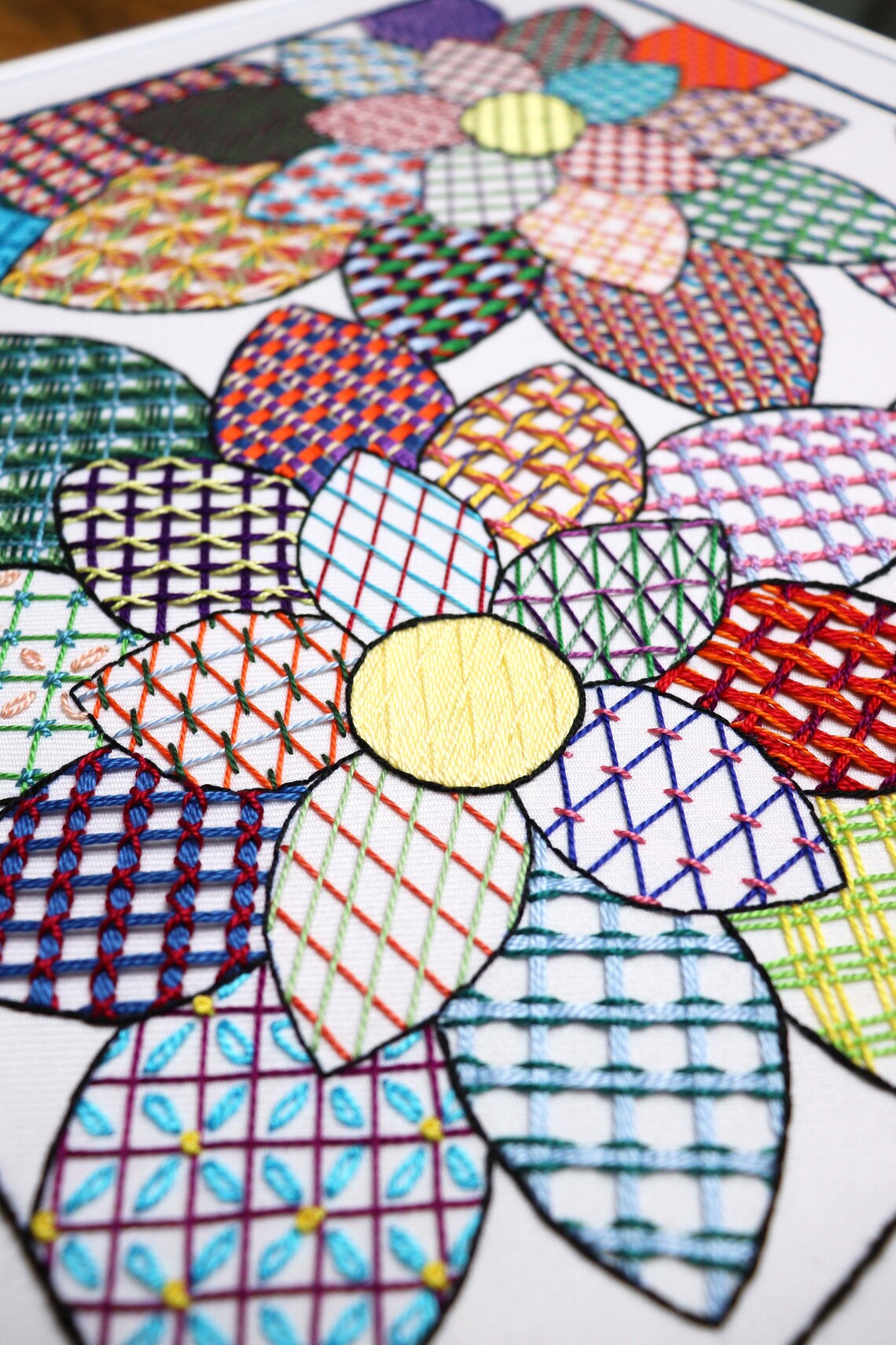 The Laid Work Sampler | Hand Embroidery PDF Pattern - Etsy