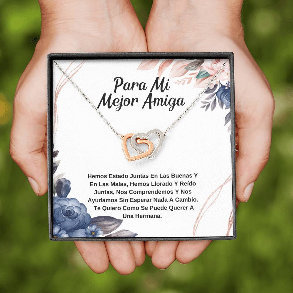 Regalo Para Mejor Amiga, Collar De Corazones Con Tarjeta, Mejores ...