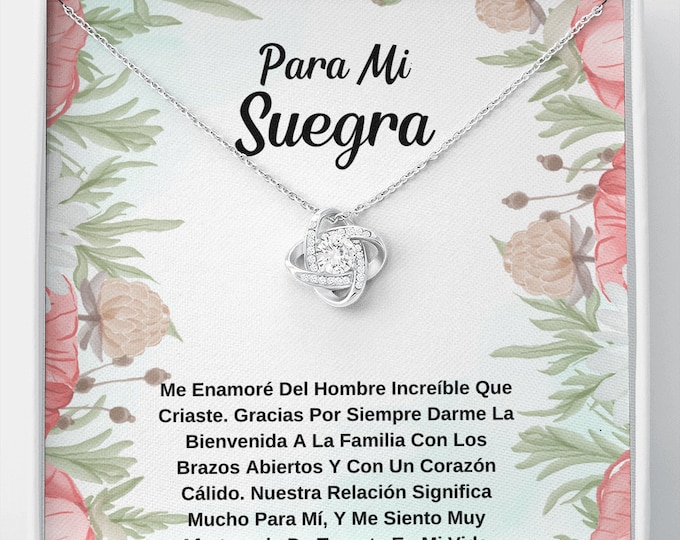 Suegra Gift, Regalo Para La Suegra, Collar De Nudo, Joya Con Mensaje En ...