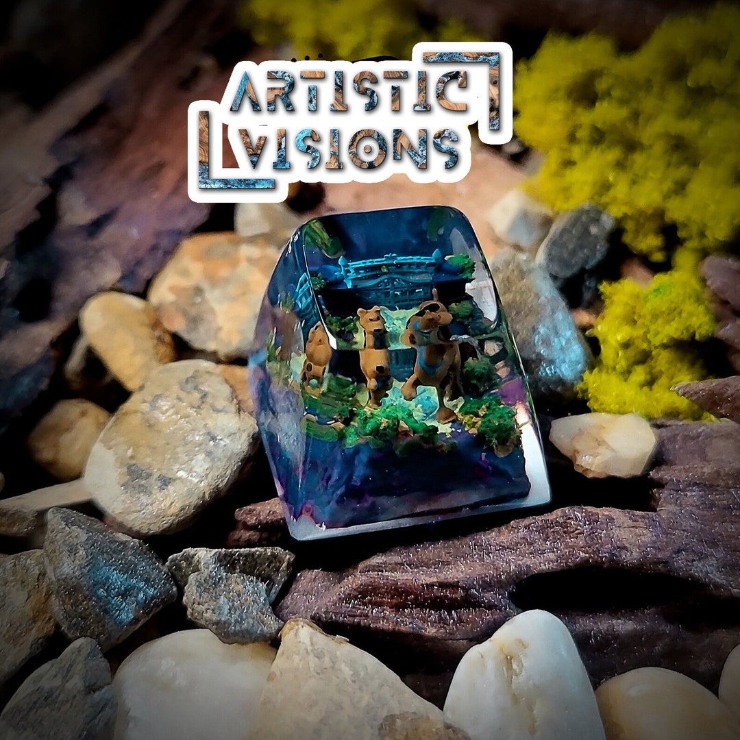 Scooby Doo Keycap, Brave Dog of the 90s , Artisan Keycap, Handmade ...