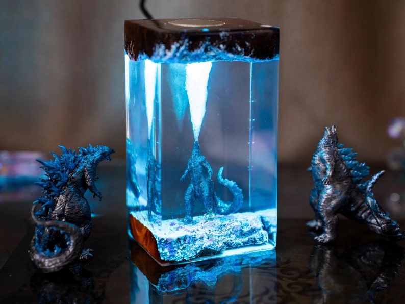 Godzilla King of the Monsters Resin Night Lights, Diorama Lamp, Unique ...