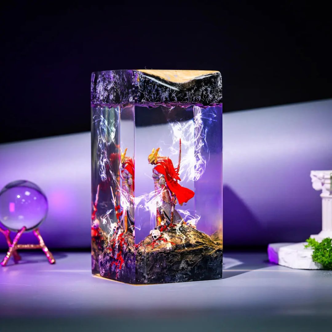 Malenia Elden Ring Epoxy Resin Wood Lamp Night Light Unique Her Him Mom ...