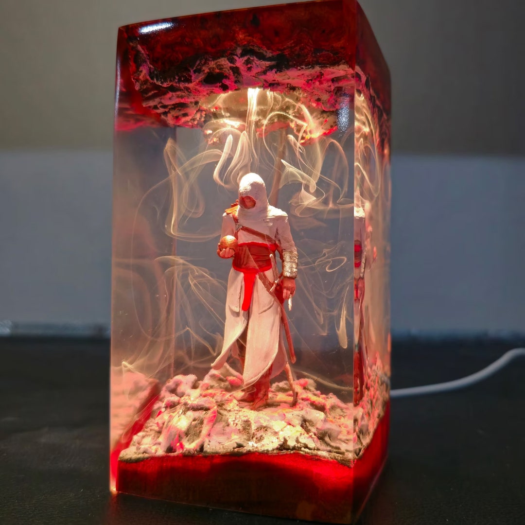 Assassin's Creed Resin Lamp, Game Gift, Decor Game Room, Handmade Gift ...