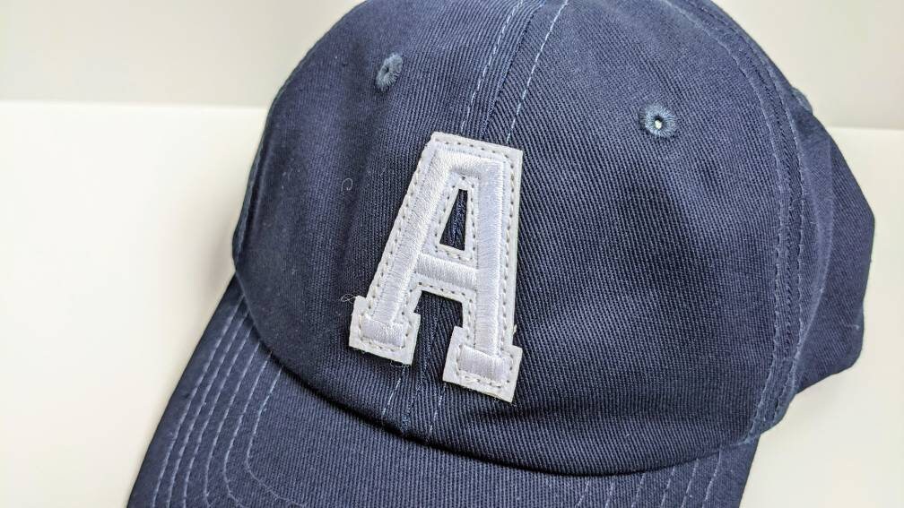 Navy Blue Kids Custom Letter Baseball Hat Initial Cap Youth Children ...