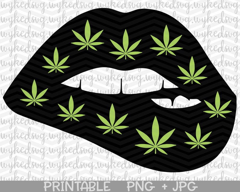 Biting Lip Svg Weed Lips Svg Cannabis Svg Marijuana Svg - Etsy UK