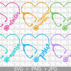 Heart Stethoscope Svg, Bundle, Scrub Life Svg, Doctor Svg, Medical ...