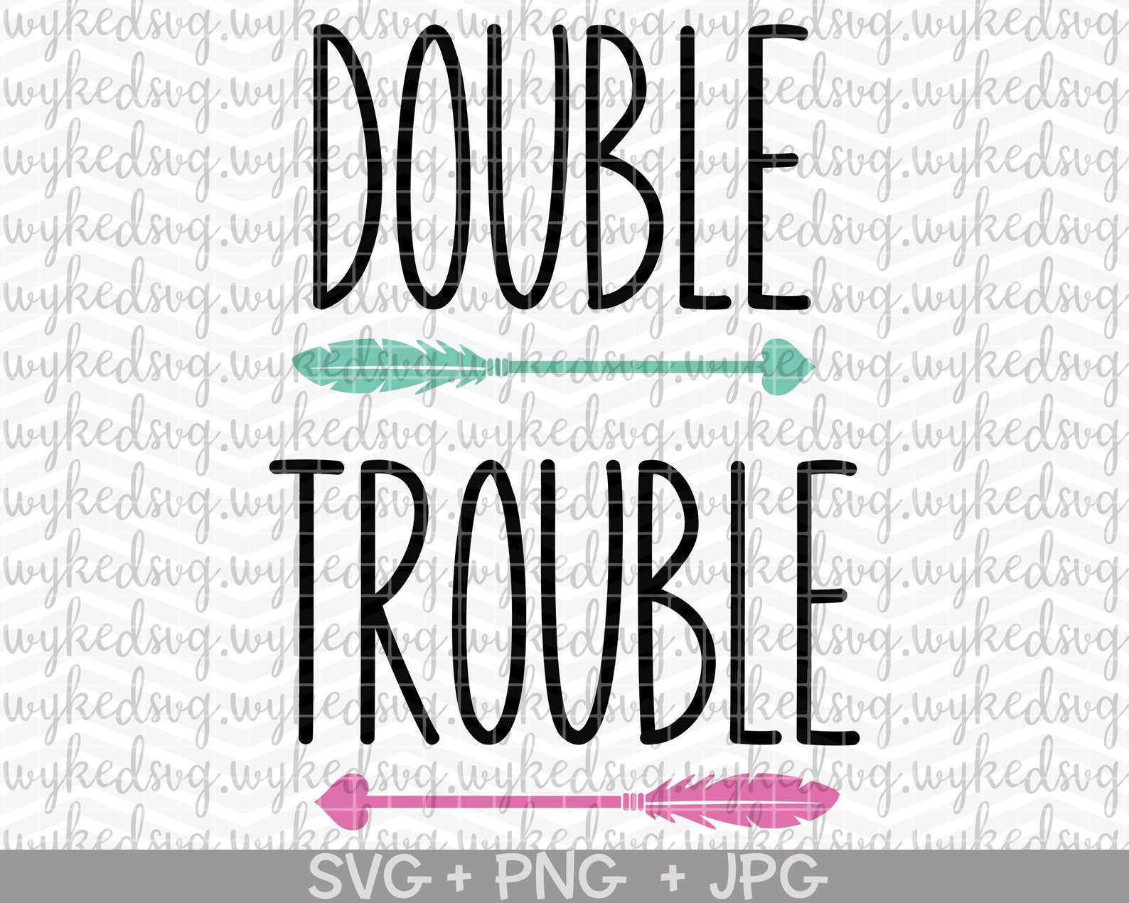 Double Trouble Svg Twins Svg Twin Baby Svg Baby Reveal Svg | Etsy