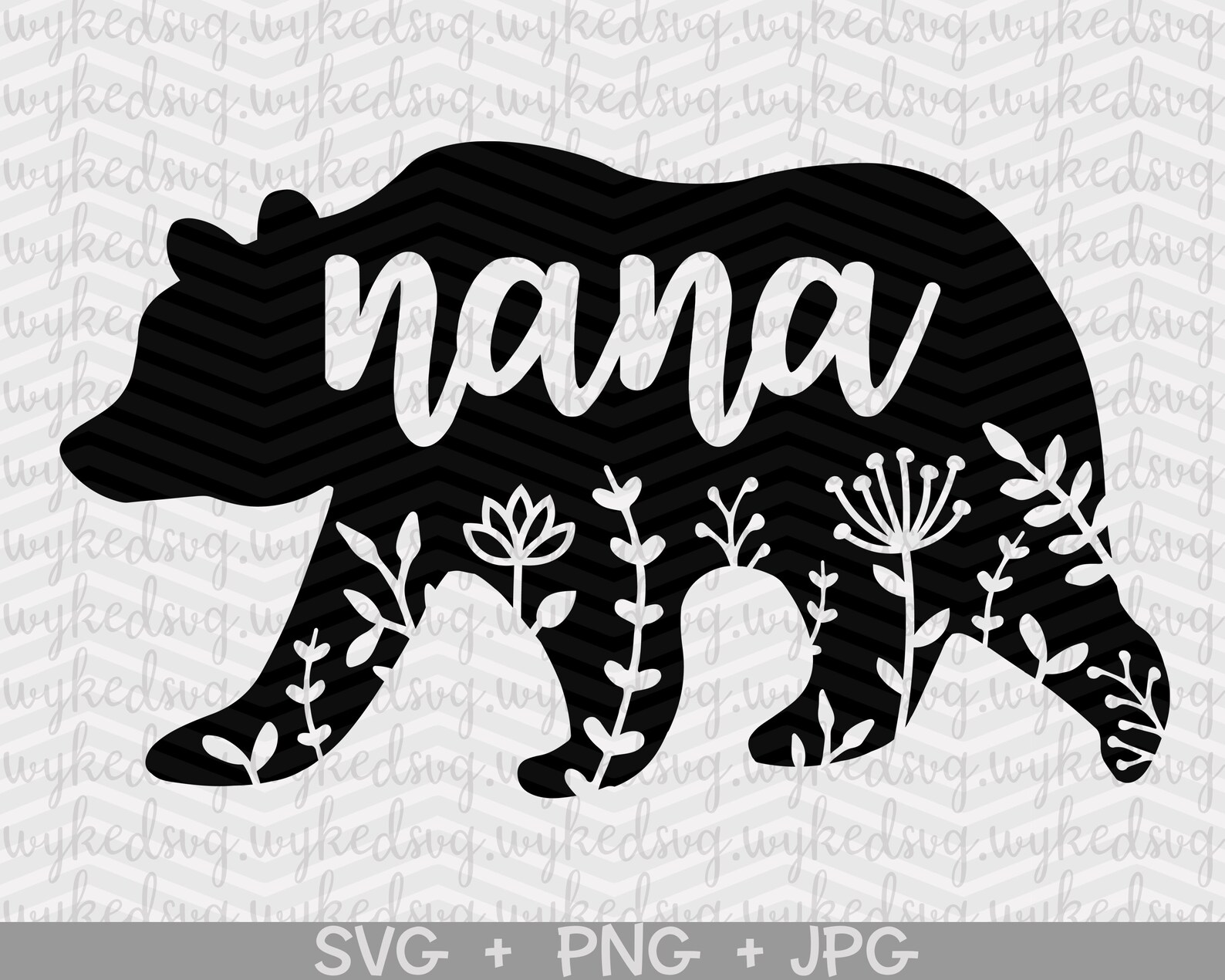 Nana Bear Svg Floral Nana Bear Svg Nana Svg Mothers Day - Etsy Canada