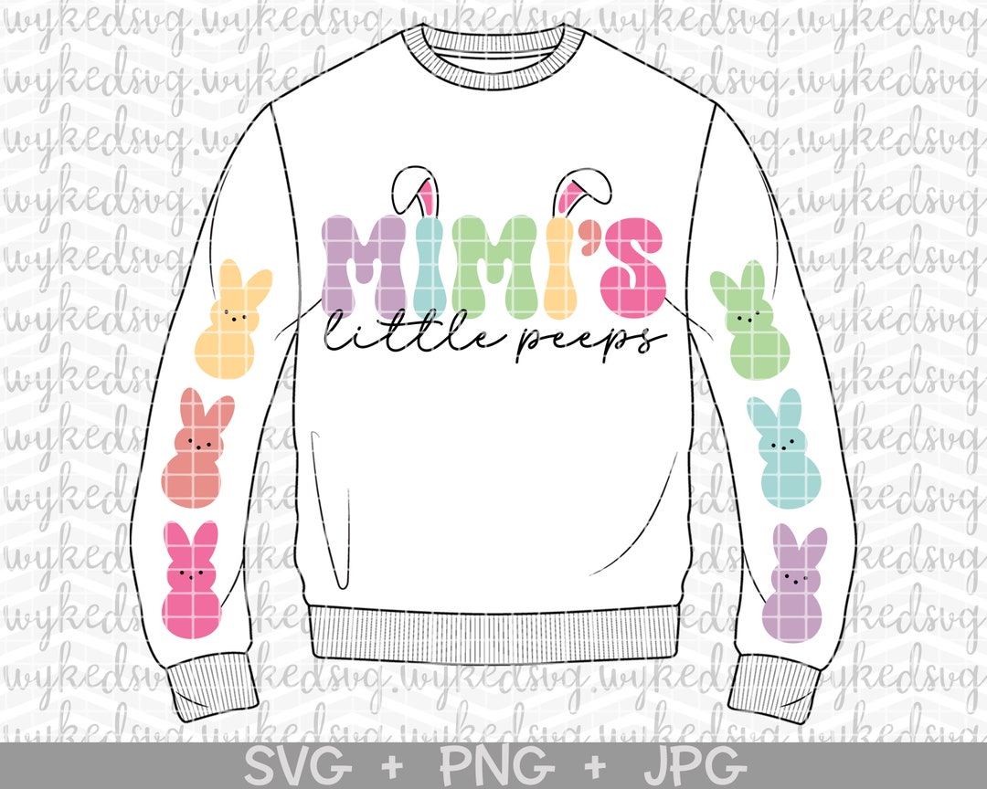 Mimis Little Peeps Svg, Sweater Sleeve Designs, Retro Easter ...