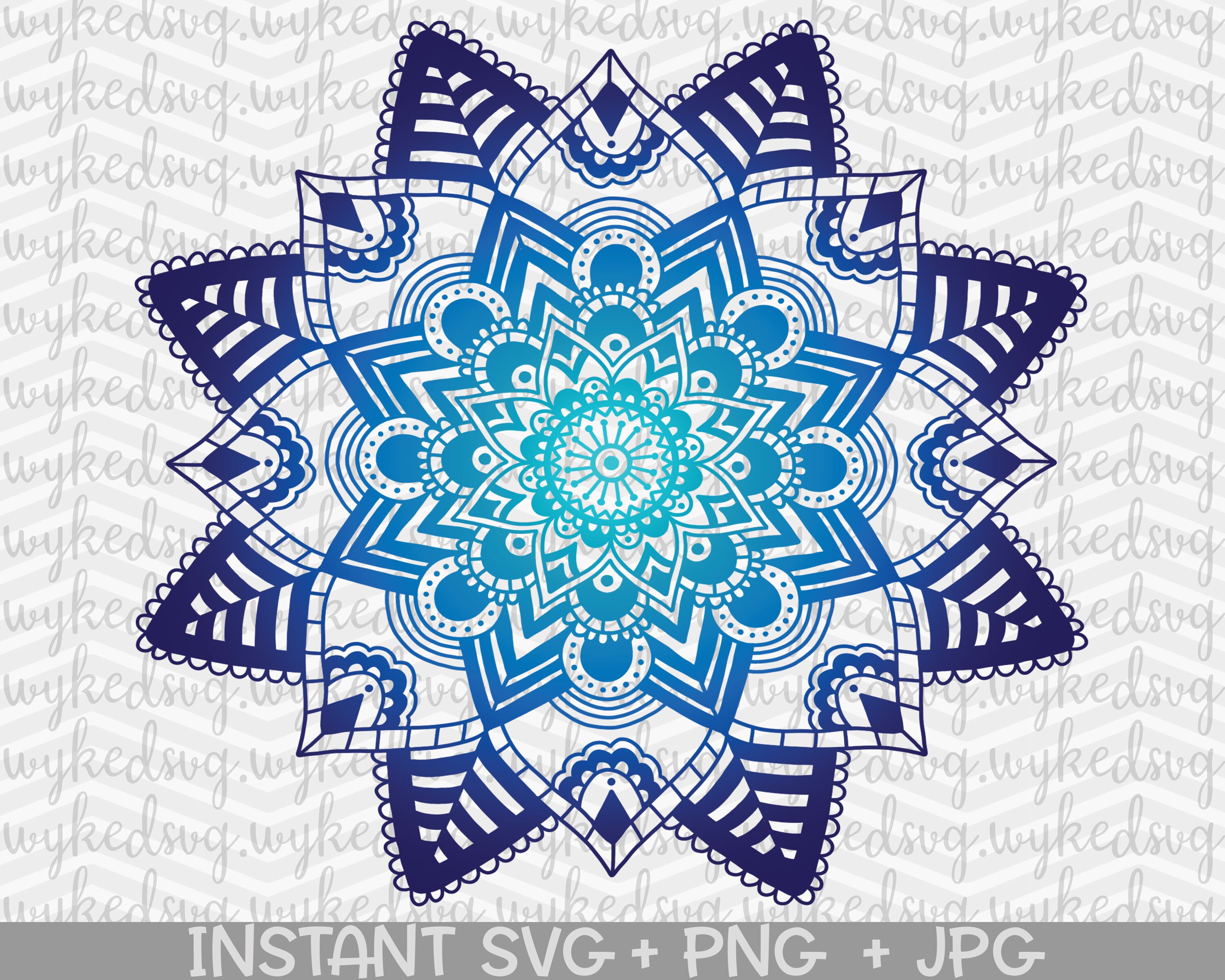 Mandala Svg Flower Mandala Svg Mandala Cut File Flower Svg - Etsy