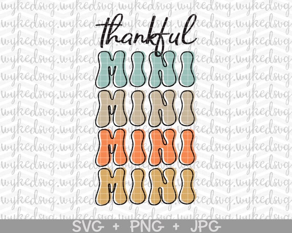 Thankful Mini Svg Fall Mini Png Fall Sublimation Design - Etsy