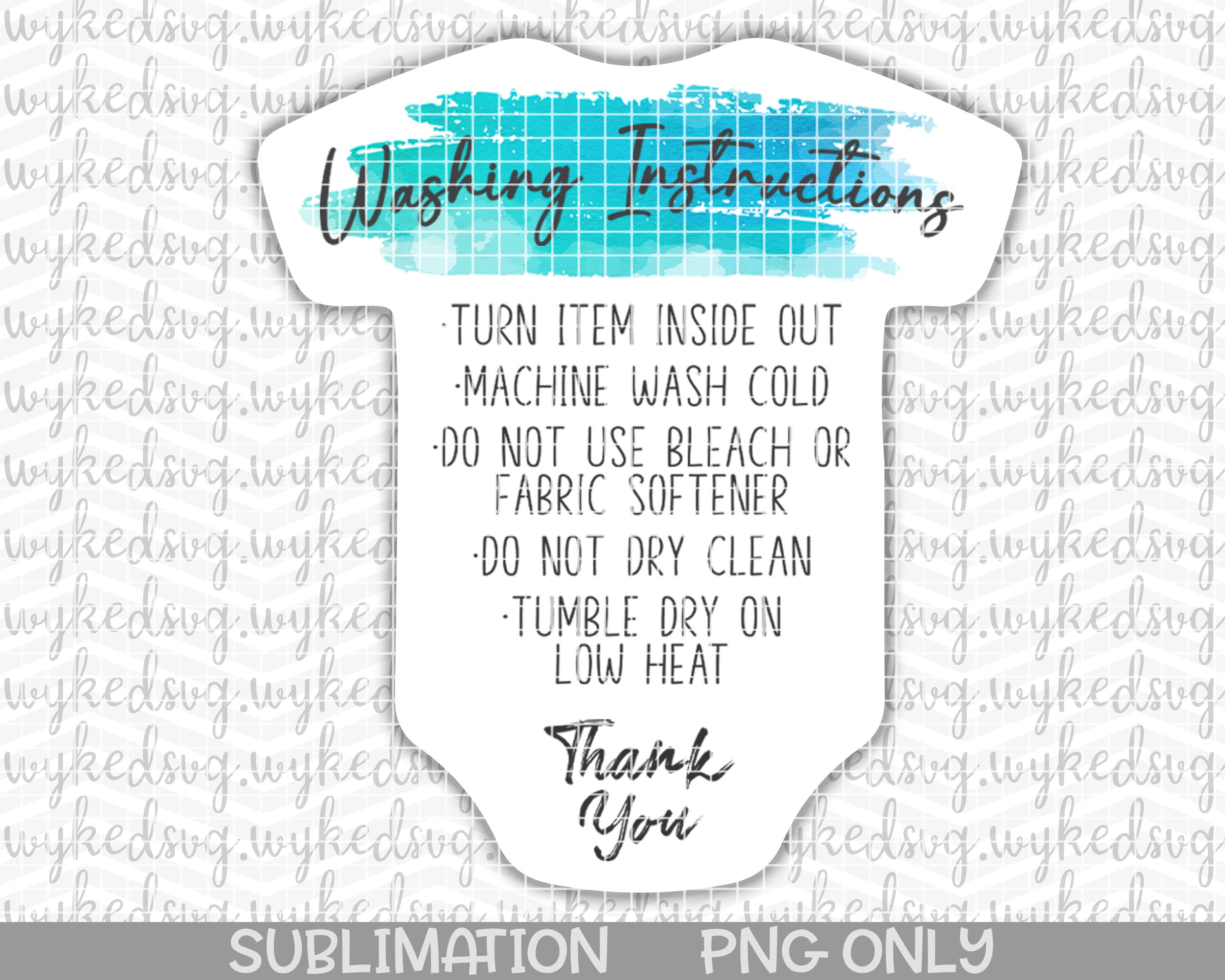 Printable Care Card Care Card Png Tumbler Care Card - Etsy