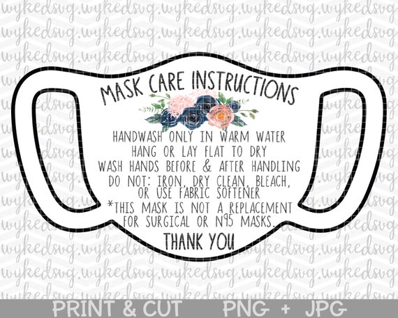 Mask Care Card Png Print and Cut Mask Care Card Png Face - Etsy